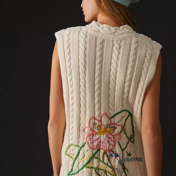 Anthropologie | Sweaters | New Wendy Wurtzburger Marcella Volini For Anthropologie Flower ...
